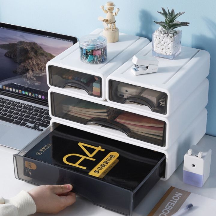 Stackable Storage Drawer Box | Desktop Organizer Stationery Storage Box ...