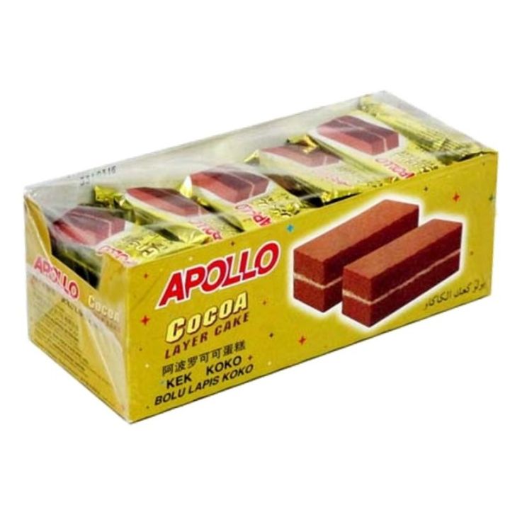 Apollo Layer Cake 24pieces x 18gm - Cocoa | Lazada