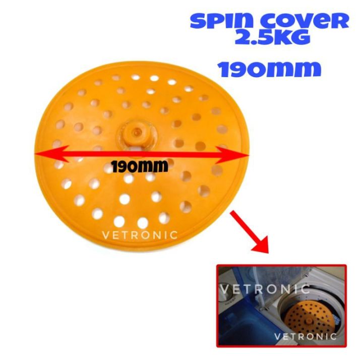 SPIN COVER (2.5KG)(190MM) suitable for semiAuto washing machine Penutup ...