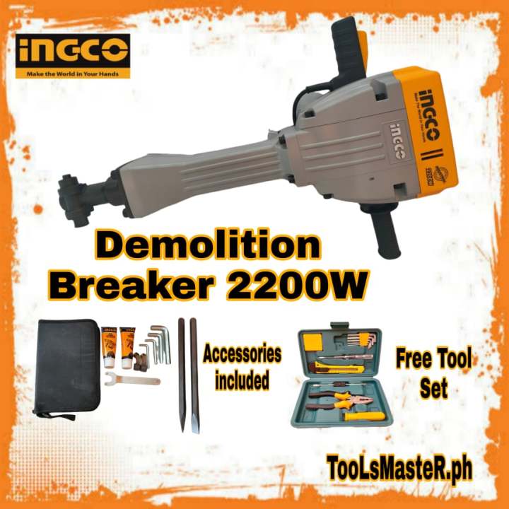 INGCO Demolition Breaker 2200W PDB22001 with Free Tool set | Lazada PH