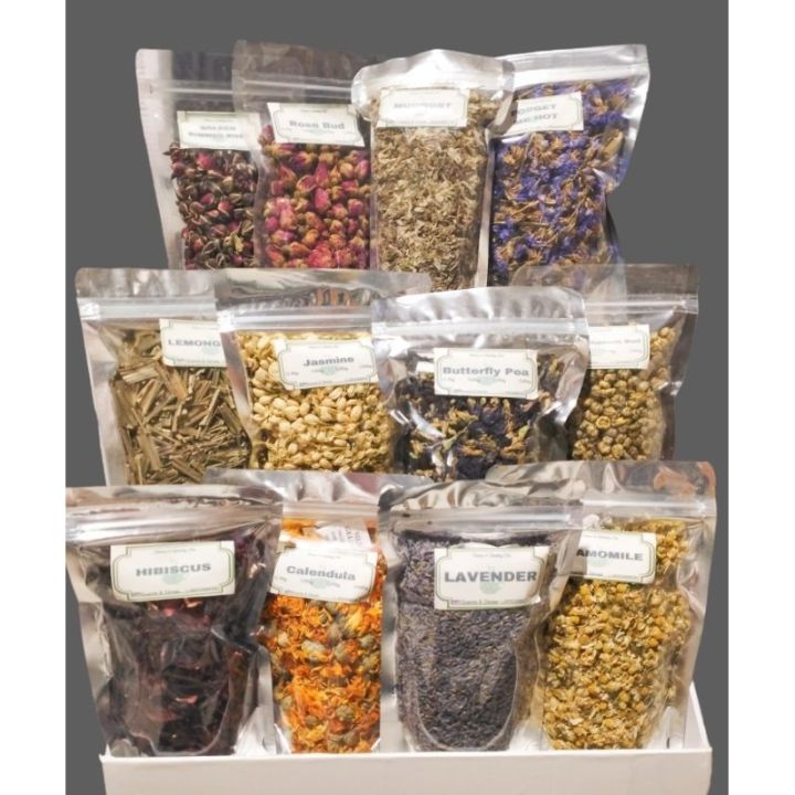 40 pieces Dried flowers, roots and leaves 10grams individually packed ...