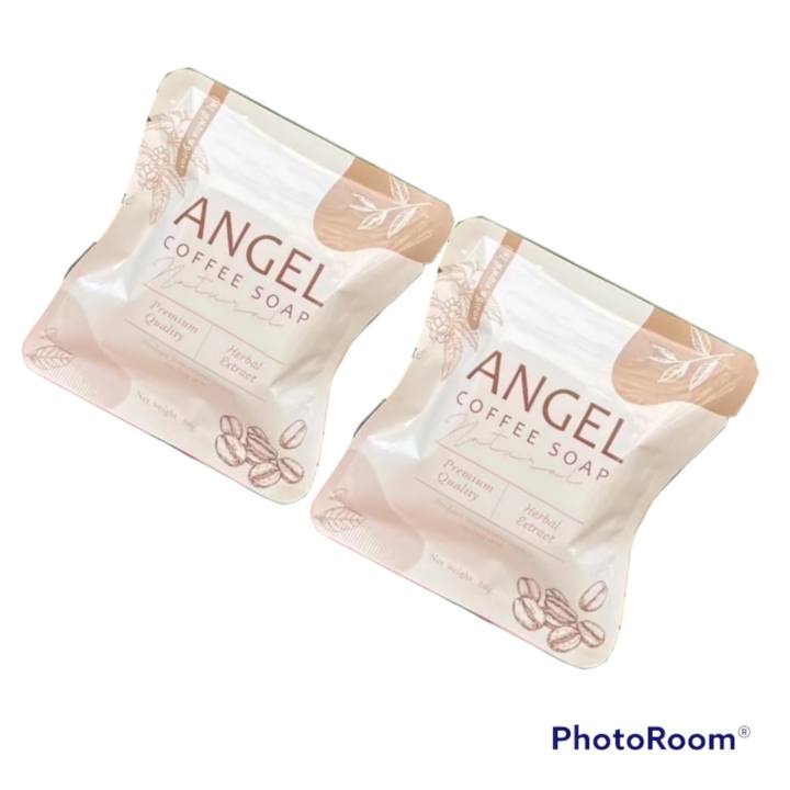 ANGEL COFFEE SOAP สบู่สครับ แองเจิ้ล ลดรอยแตก ขจัดขี้ไคล ( 2 ก้อน ) ของ ...