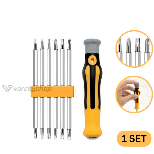 Obeng 12 in 1 bolak balik 12 mata Plus Minus Bintang Hex Universal set ...