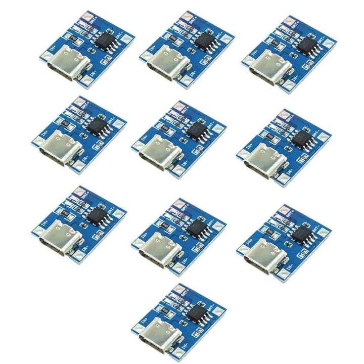 10PCS Type-c/Micro/Mini USB 5V 1A 18650 TP4056 Lithium Battery Charger ...