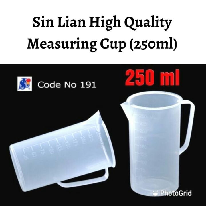 250ML Food Grade Plastic Kitchen Bakery Liquid Small Measuring Cup ...