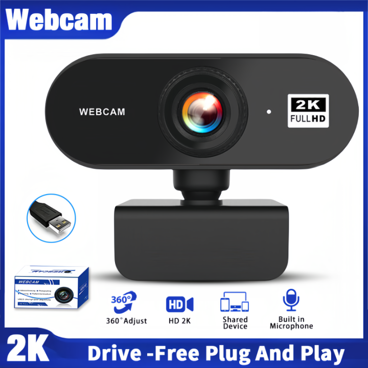 OMOTON Webcam for PC Laptop 2K/1080P/720P Online Class Webcam HD USB ...