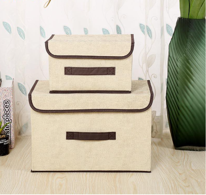 2 in 1 Plain Color Foldable Storage Box Organizer | Lazada PH