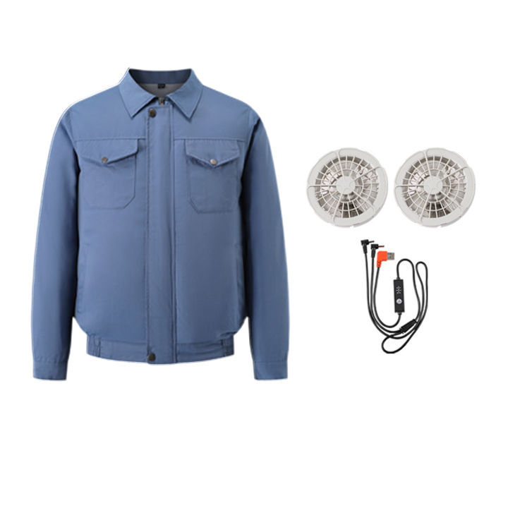 [kaerle] Fan Jacket USB Cooling Fan Clothes Summer Wearable Fan 4 Wind ...