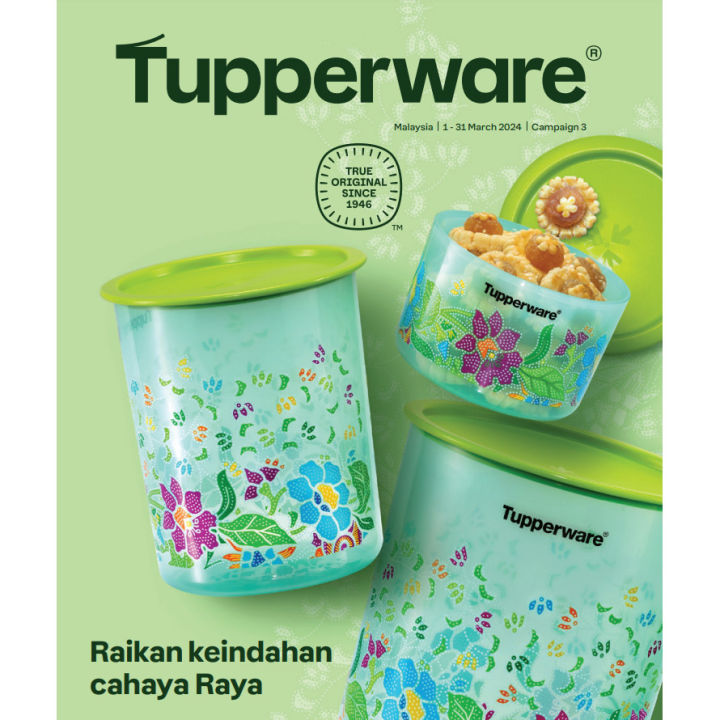 Tupperware Batik One Touch Collection - 600ml / 2L / 4.3L | Lazada