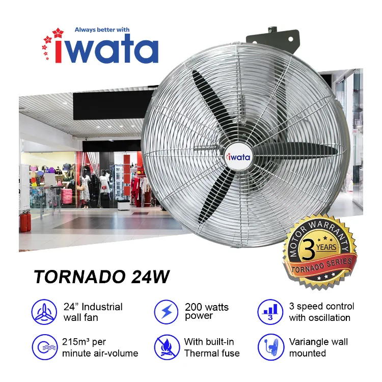 Iwata Tornado 24W Industrial Wall Fan | Lazada PH