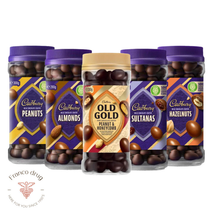 Cadbury Milk Chocolate Coated Almonds, Hazelnuts, Peanuts, Sultanas and ...