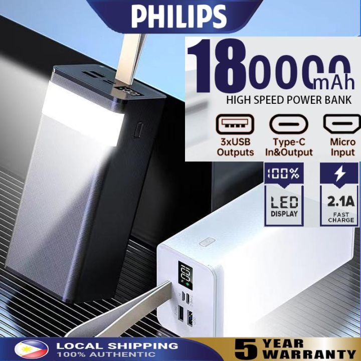 Philips power bank 22.5W fast charging 180000mAh power bank original ...