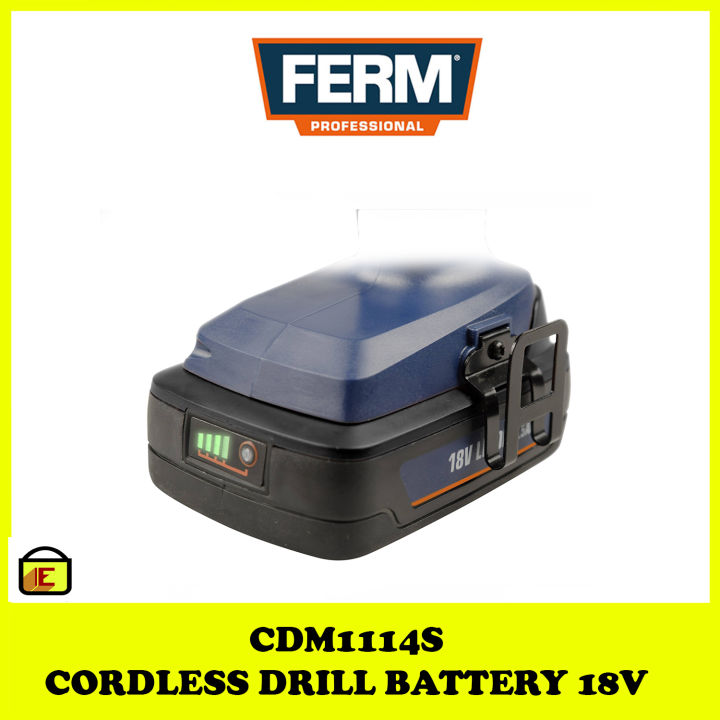 FERM CDM1114S Cordless Drill Battery 18V | Lazada