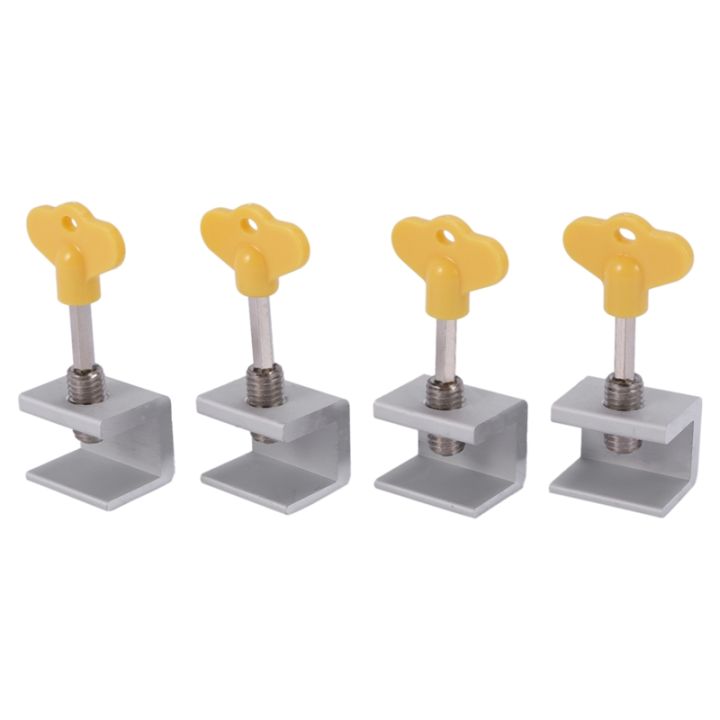 4 Sets Adjustable Sliding Window Locks Stop Aluminum + plastic Door ...