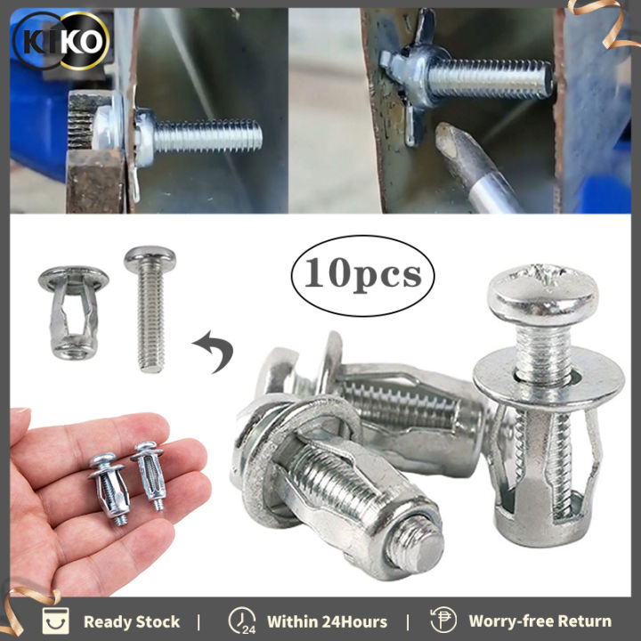 10Pcs M5 M6 Metal Screw Jack Nuts Steel Petal Nut Screw Expansion Nut ...