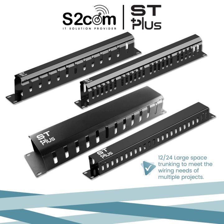 12 24 25 Ports 24 48 50 Duct 19" 1U 2U Cable Management Panel And Front ...