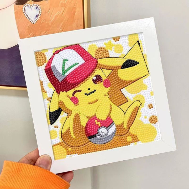 Pokemon diamond painting kit Cute animal stickers DIY art and craft for ...