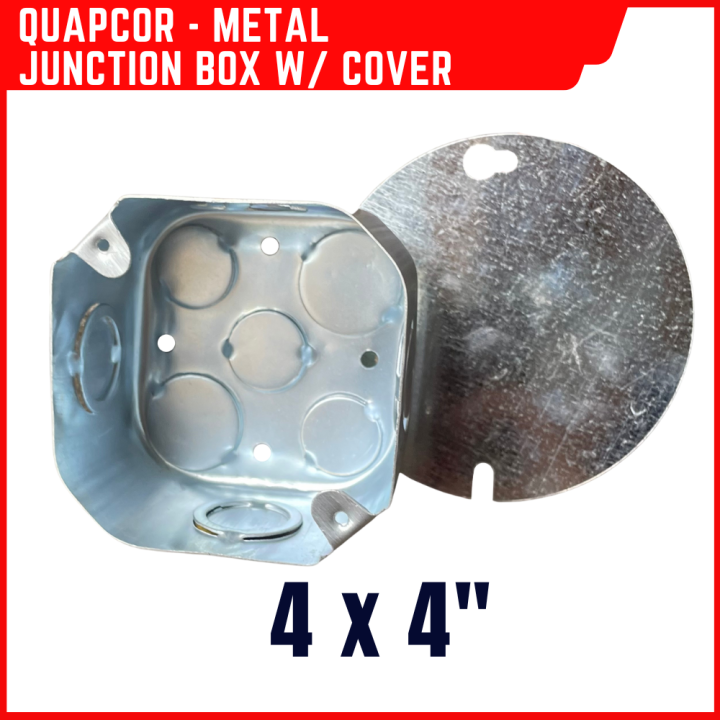 Junction Box Metal 4 x 4" Quapcor (sold with Cover or No Cover) | Lazada PH