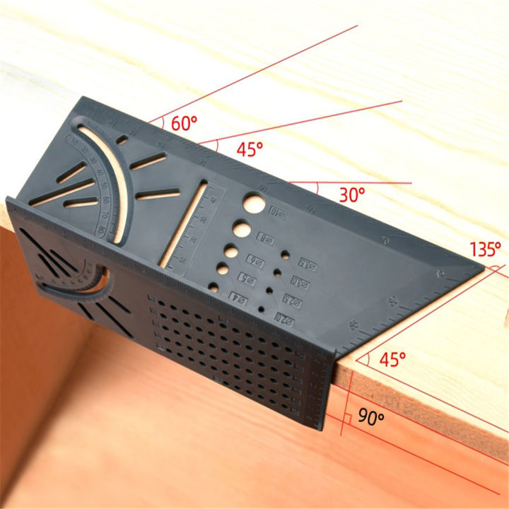 Multi-functional 45/90 Degree Angle Ruler Precisie Woodworking Square ...