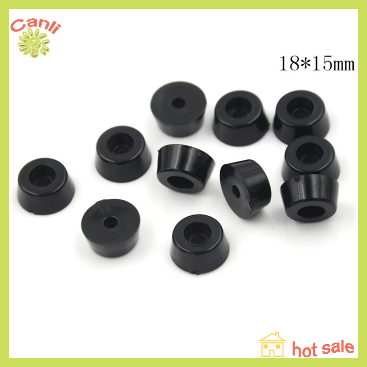 Canli 10Pcs Black Rubber Round Cabinet Instrument Case Feet Foot ...