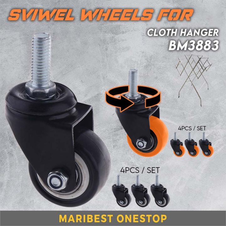 M8X15MM 1 Pcs / 4 Pcs Caster Threaded Stem For Mobility Stainless Steel ...