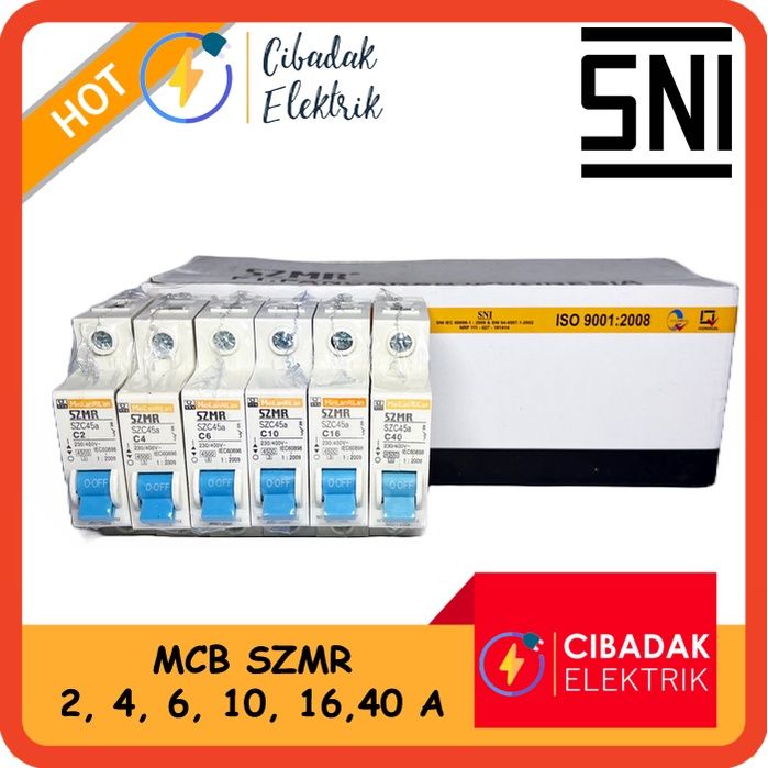 MCB SZMR 1 Phase 2A / 4A / 6A / 10A / 16A / 40A ORIGINAL / MCB SPLN SERTIFIKAT SNI | Lazada ...