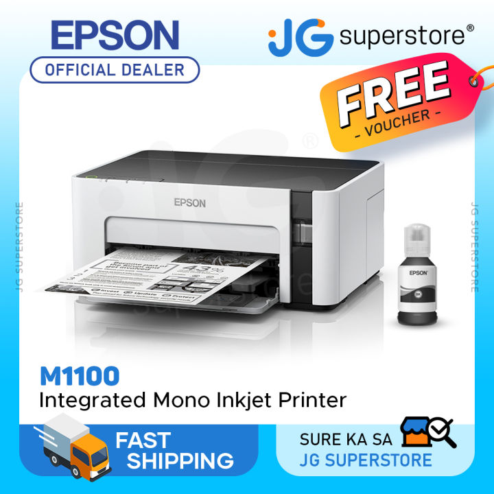 Epson EcoTank M1100 Mono Inkjet Printer with Bi-Directional Printing ...