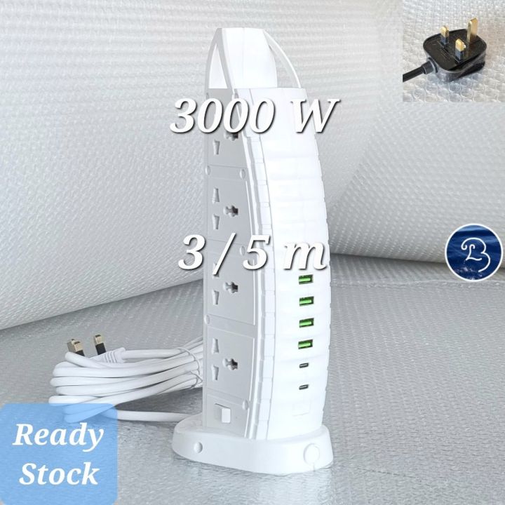 Universal Sailboat Tower Extension Socket with Multi USB Ports, Dual ...