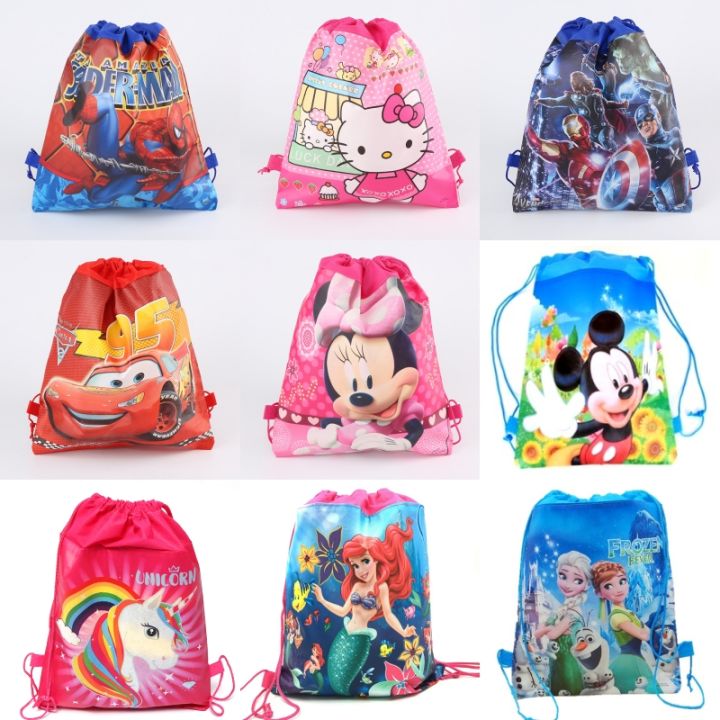 Cartoon Drawstring Backpack Party Bag Goodies Bag Happy Birthday Gift ...