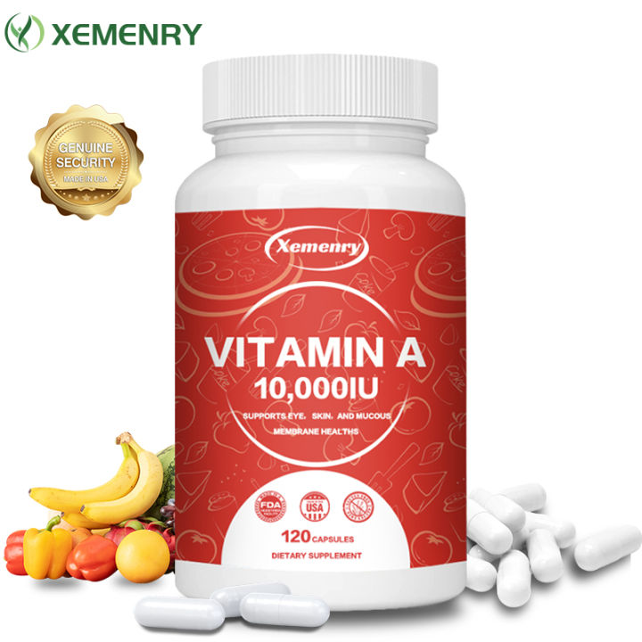 Xemenry Vitamin A Supplement 10,000 IU, Supports Skin and Eye Health ...