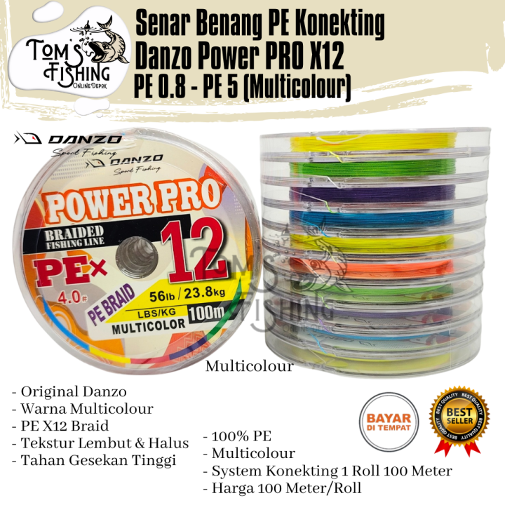 Senar Benang Pancing PE DANZO POWER PRO X12 100M (Konekting ...