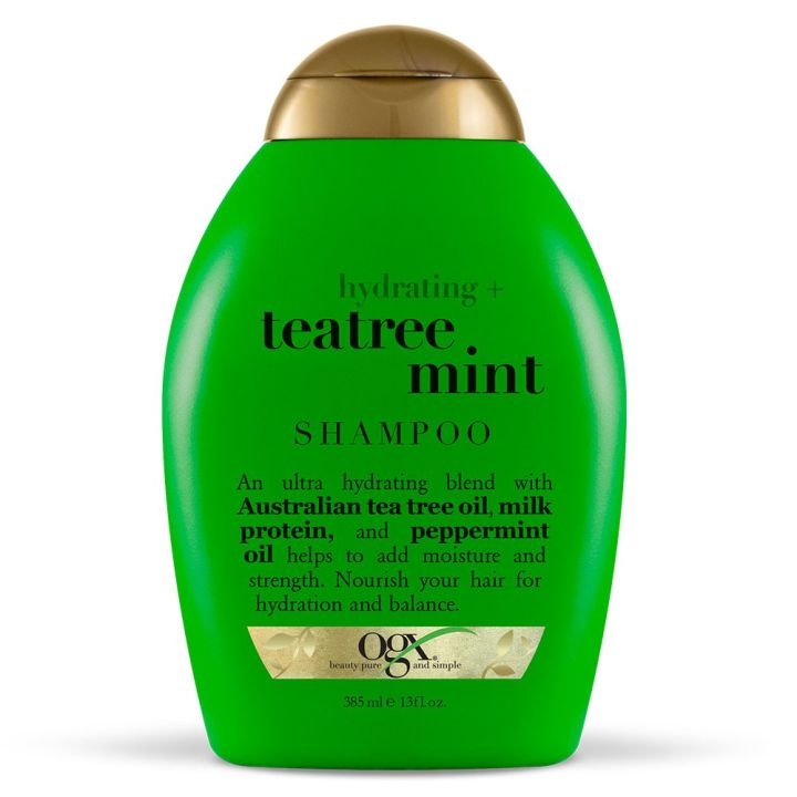 OGX Hydrating+ Tea Tree Mint Shampoo with Peppermint Oil & Milk ...