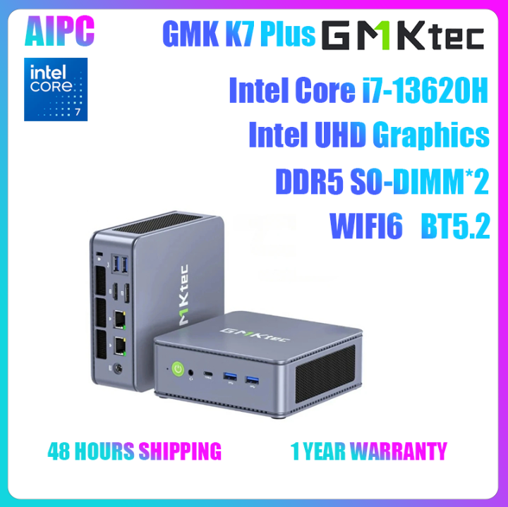 GMKtec K7Plus 13th Gen Intel i7-13620H DDR5 PCIE4.0 WIFI6 BT5.2 DUAL 2 ...