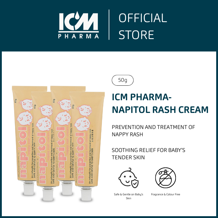 ICM Pharma - Napitol Nappy Rash Cream 50g (Antiseptic Cream for ...
