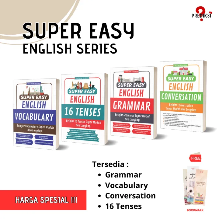 PAKET BUKU BAHASA INGGRIS | SUPER EASY ENGLISH GRAMMAR - VOCABULARY ...