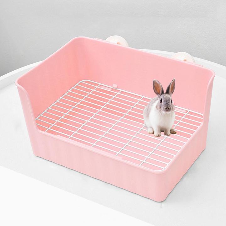 Meowhouse Rabbits Litter Box Pet Toilets Box Bedpan with High Baffle ...