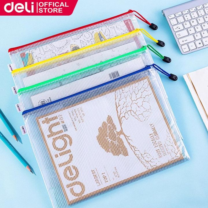 Deli A4 Zip Bag Zip Lock For Documents Random Color E5654 | Lazada PH