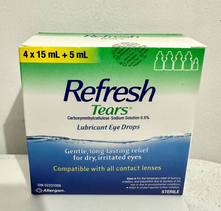 Refresh Tears Lubricant Eye Drops for Dry Eyes - 4 bottles (15ml) plus ...