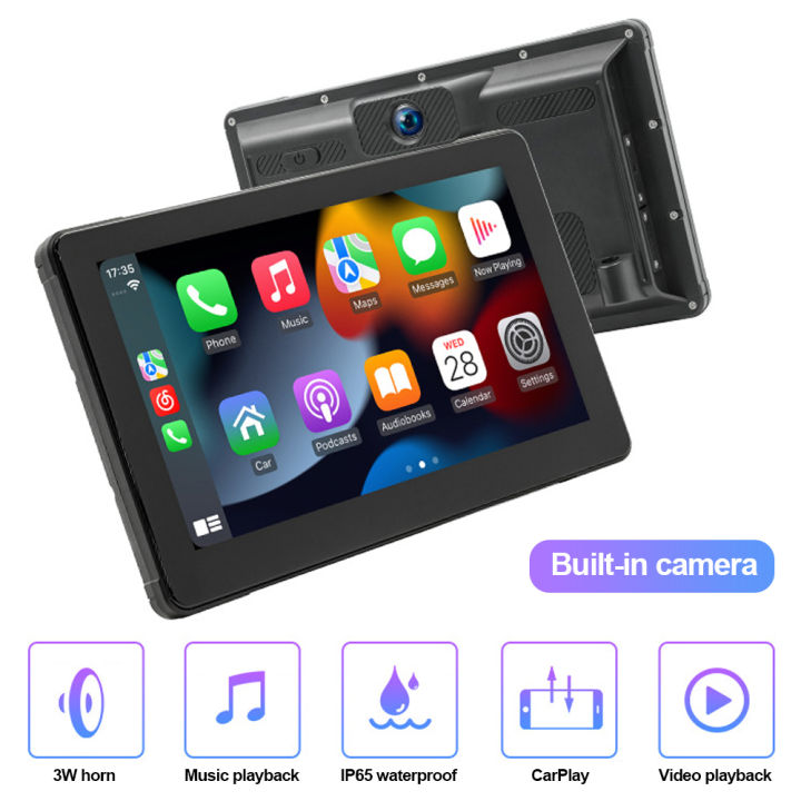 Hittime 7 Inch Motorcycle Navigation IPS GPS Wireless Apple Carplay ...