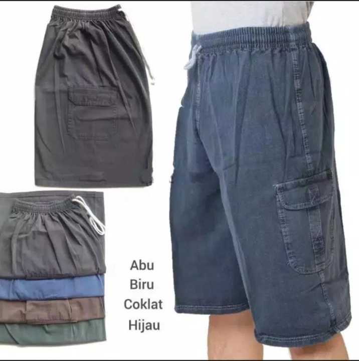 CELANA KANVAS CHARGO POLOS / CELANA KANVAS POLOS 3/4 SAKU 2 GEMBOL ...