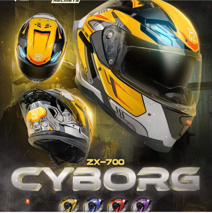 RYZEN ZX-700 CYBORG FULL FACE DUAL VISOR WITH CLEAR LENS ONLY | Lazada PH