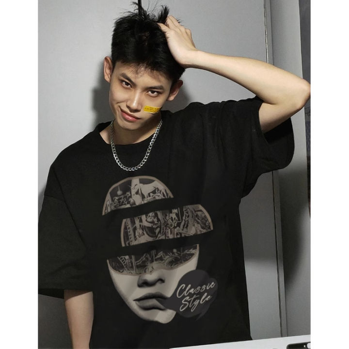 T-shirt Atasan Baju Kaos Oversize Pria Hitam Dewasa Distro Lengan Pendek Street Style Keren ...
