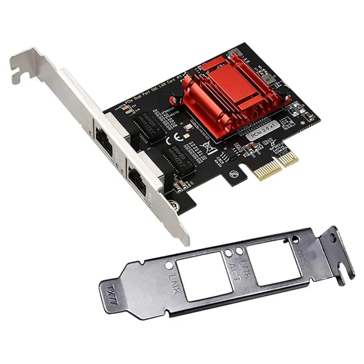 (JDBX) Dual-Port PCIe Gigabit Network Card 1000M PCI Express Ethernet ...