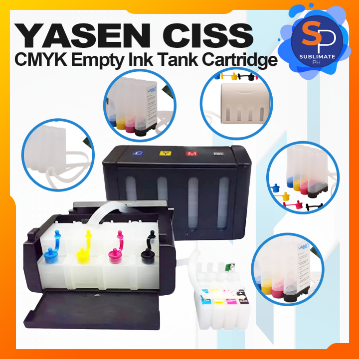 Yasen 100ML CMYK Empty Ink Tank Cartridge CISS Empty Tank Compatible ...