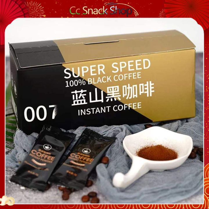 【10pcs】Blue mountain pure black coffee fat burn fat no sucrose instant ...