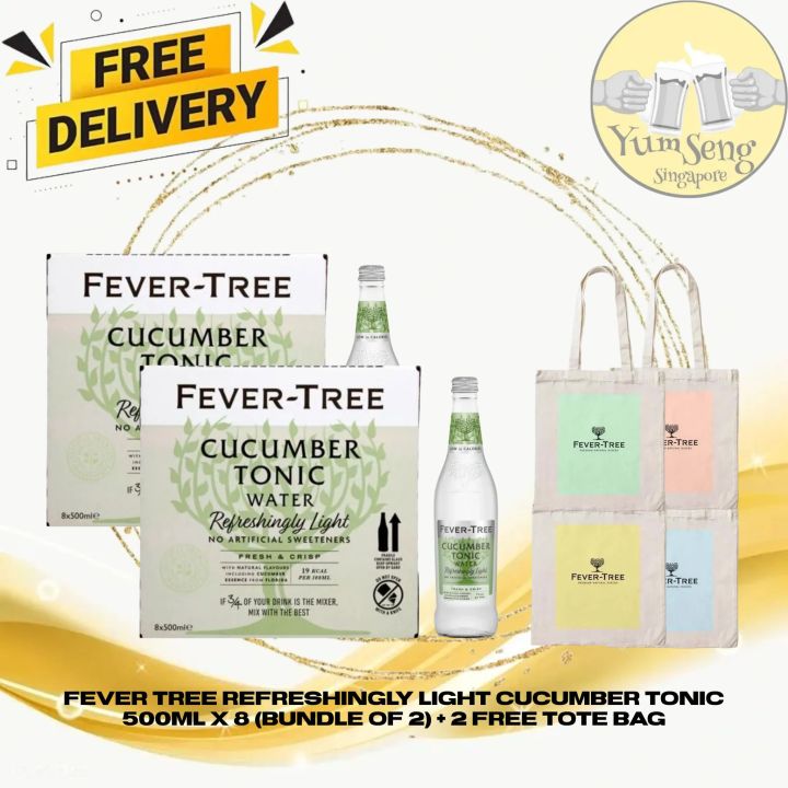 Fever Tree Refreshingly Light Cucumber Tonic - 500ml x 8 bottles ...