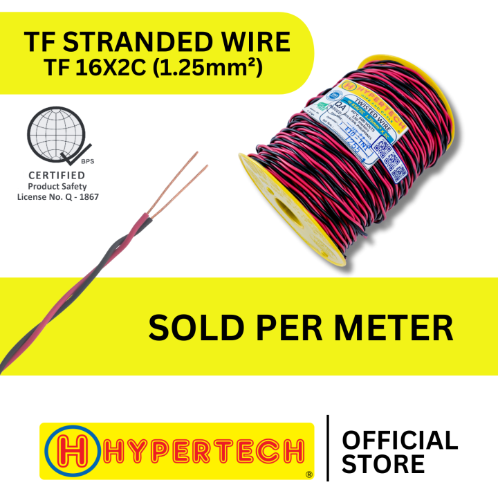 Hypertech TF Twisted Wire # 16X2 - PER METER - Stranded - Pure Copper ...