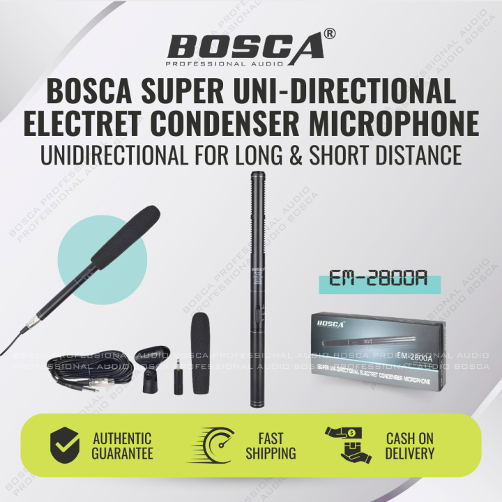 BOSCA Super Uni-directional Electret Condenser Microphone EM-2800A ...