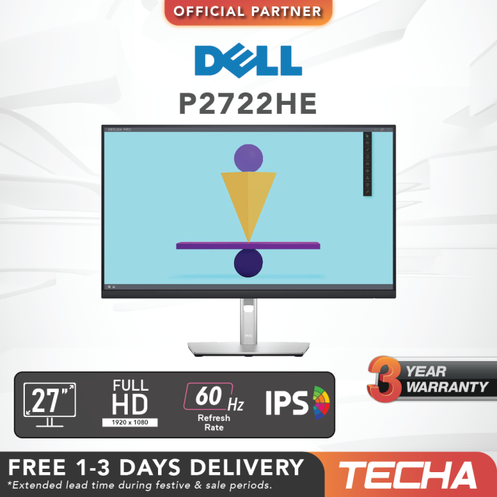 [FREE NEXT DAY] Dell P2722HE | 27" FHD | IPS | USB-C Hub Monitor ...