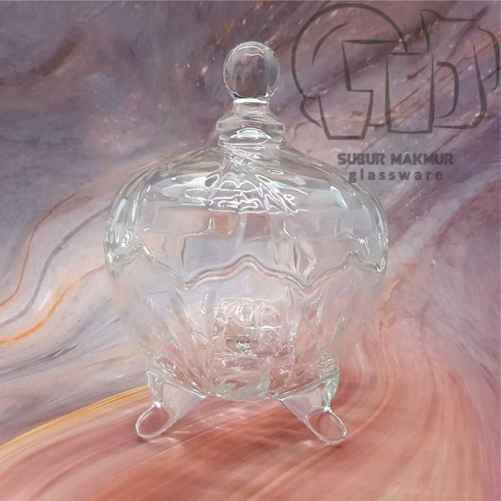 [1 Pcs ] Crystal Candy Jar (TG001-1) Souvenir Canister Bowl . Toples ...